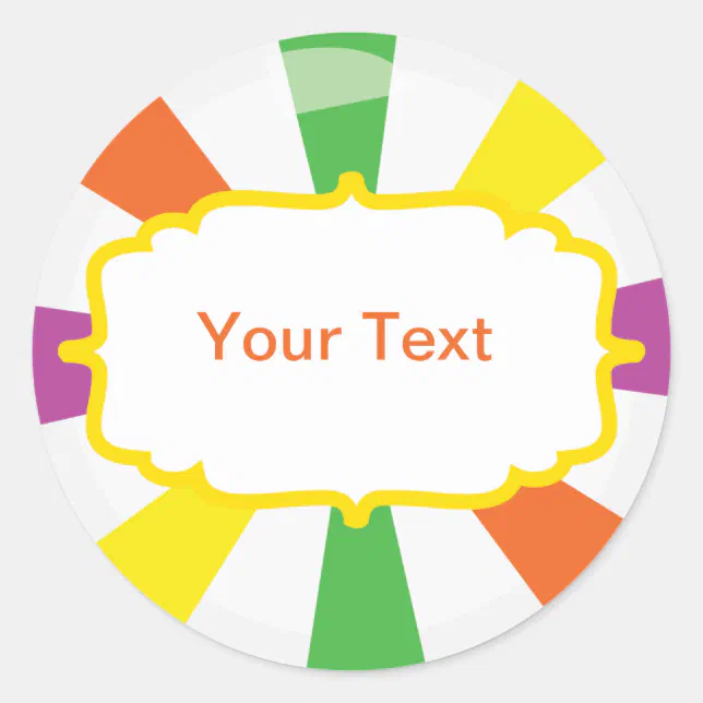 Giant lollipop candy Buffet label | Zazzle