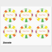 Giant lollipop candy Buffet label | Zazzle