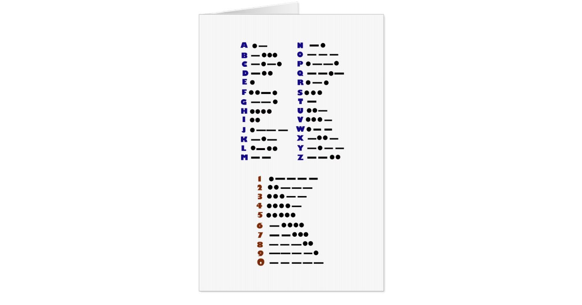 Giant Morse Code Birthday Card | Zazzle