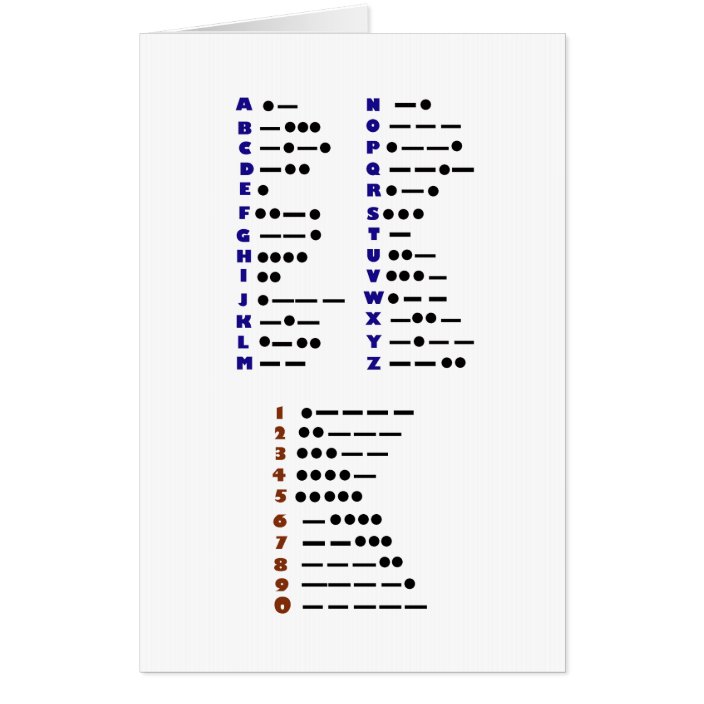 Giant Morse Code Birthday Card | Zazzle.com