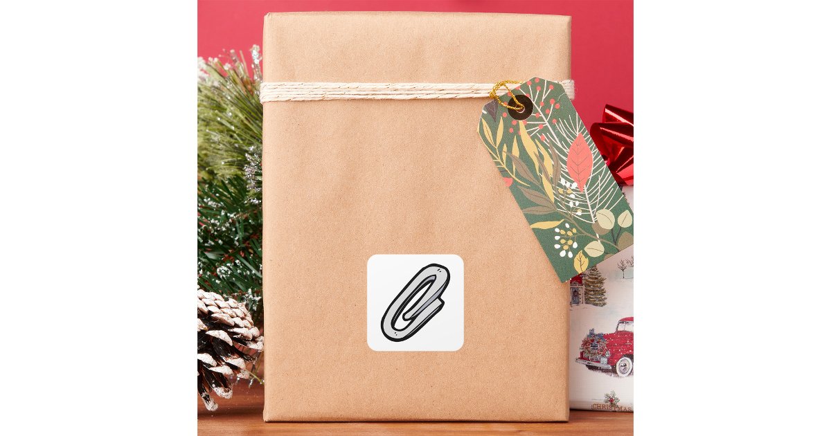 Giant Paperclip Square Sticker | Zazzle