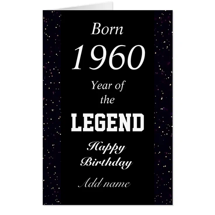 Giant personalised birth year birthday card | Zazzle
