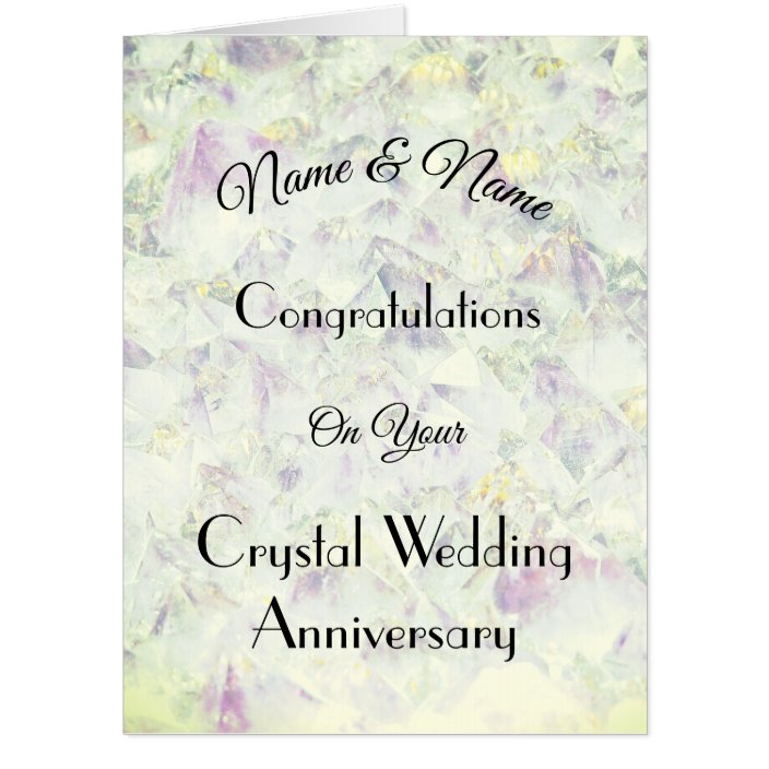 Giant personalised Crystal Anniversary Card | Zazzle.com
