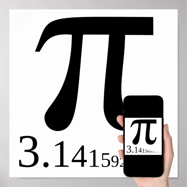 Giant "Pi" Symbol & 3.14... Poster | Zazzle