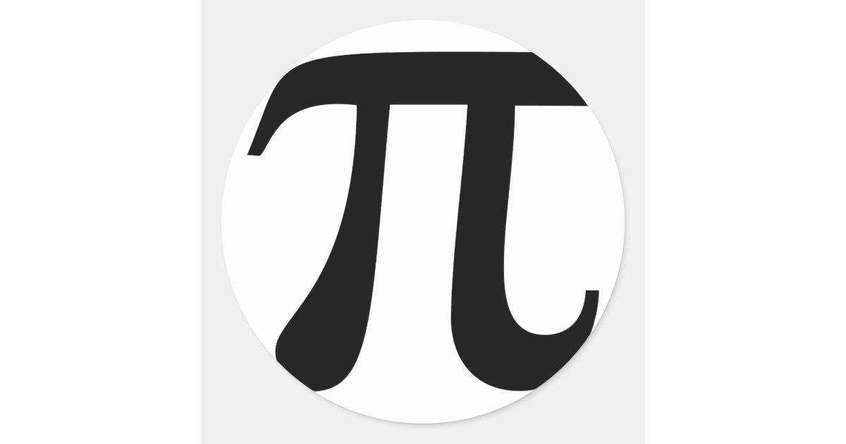 Giant "Pi" Symbol Classic Round Sticker | Zazzle