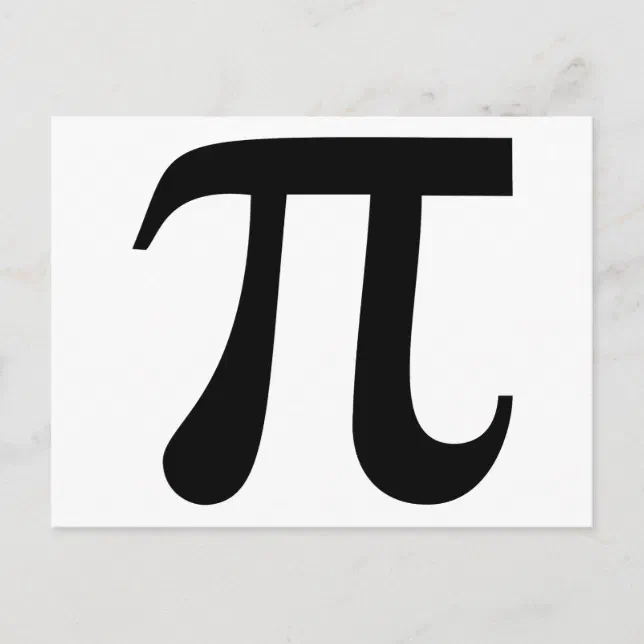 Giant "Pi" Symbol Postcard | Zazzle