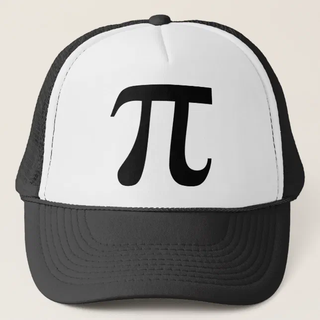Giant "Pi" Symbol Trucker Hat | Zazzle