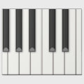 Giant Piano Keyboard on a Roll of Paper (black) | Zazzle