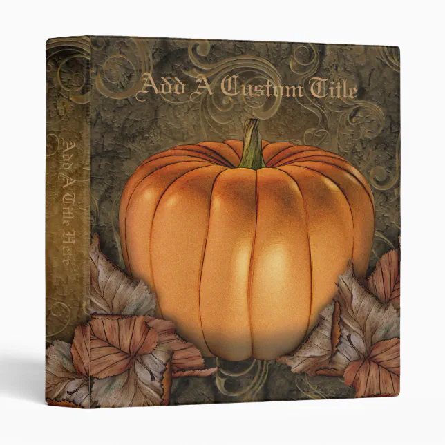 Giant Pumpkin 1" Personalized Binder | Zazzle