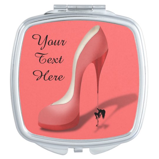 Giant Red Stiletto Cartoon - Heel Dancer Makeup Mirror | Zazzle.com