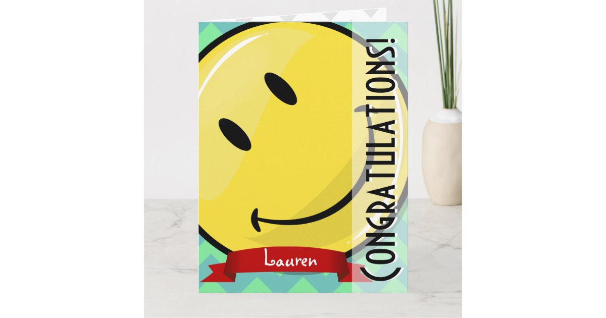 Giant Smiling Congratulations Big Greeeting Card | Zazzle