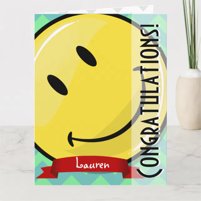 Giant Smiling Congratulations Big Greeeting Card | Zazzle