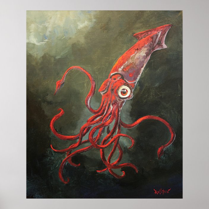Giant Squid Poster | Zazzle.com