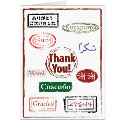 Giant Thank You Card - in Many Languages | Zazzle