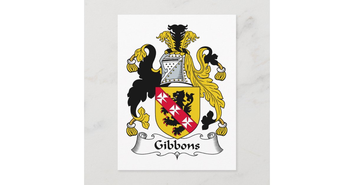 Gibbons Family Crest Postcard | Zazzle
