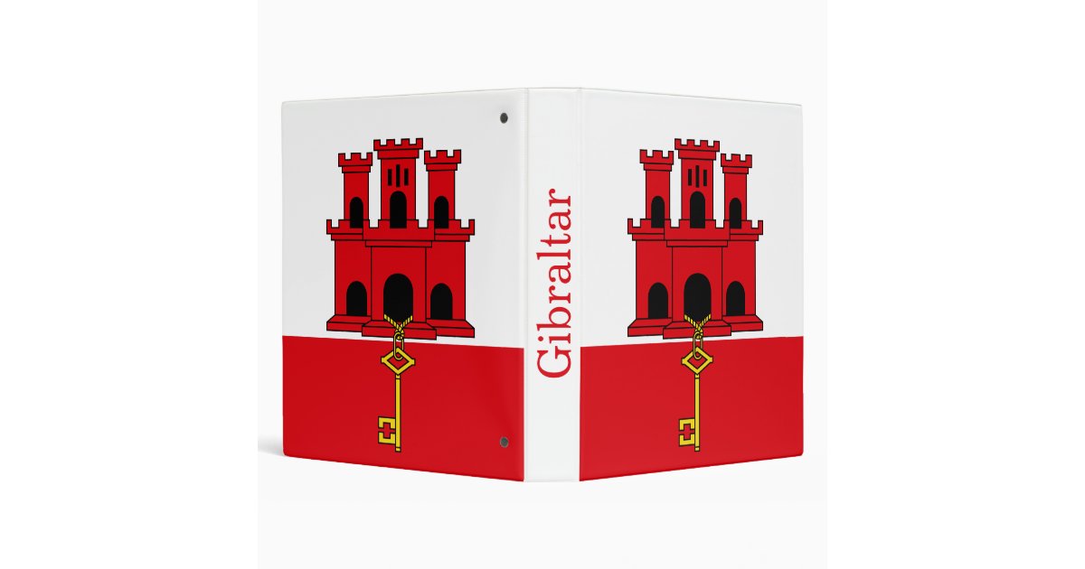 Gibraltar Flag 3 Ring Binder | Zazzle