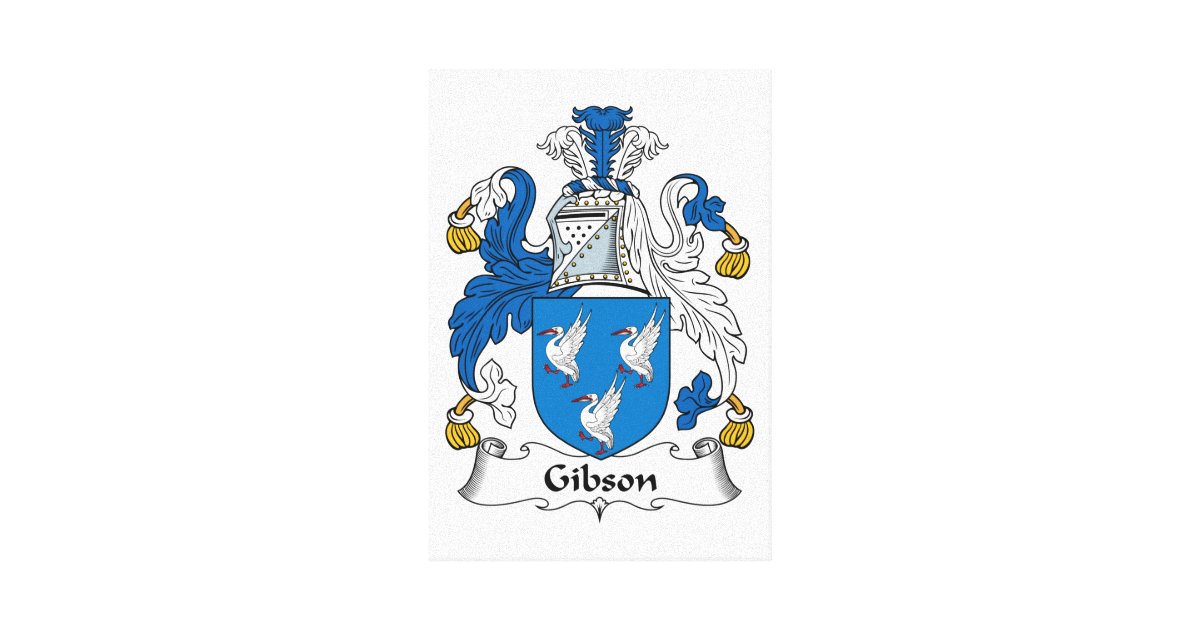 Gibson Family Crest Canvas Print | Zazzle.com