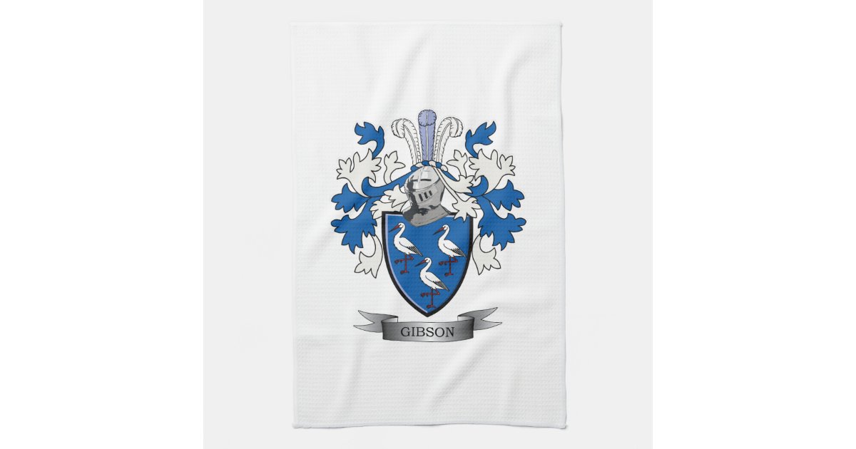 Gibson Family Crest Coat of Arms Kitchen Towel | Zazzle