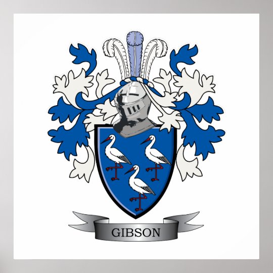 Gibson Family Crest Coat of Arms Poster | Zazzle.com