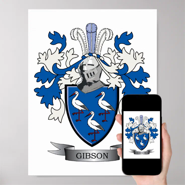 Gibson Family Crest Coat of Arms Poster | Zazzle