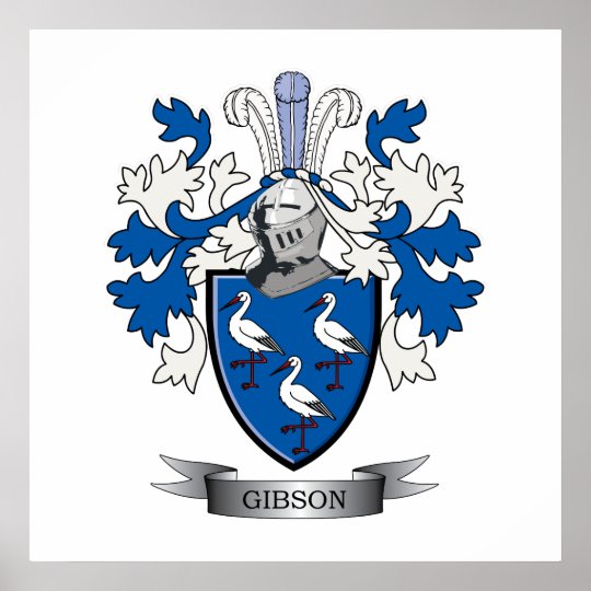 Gibson Family Crest Coat of Arms Poster | Zazzle.com
