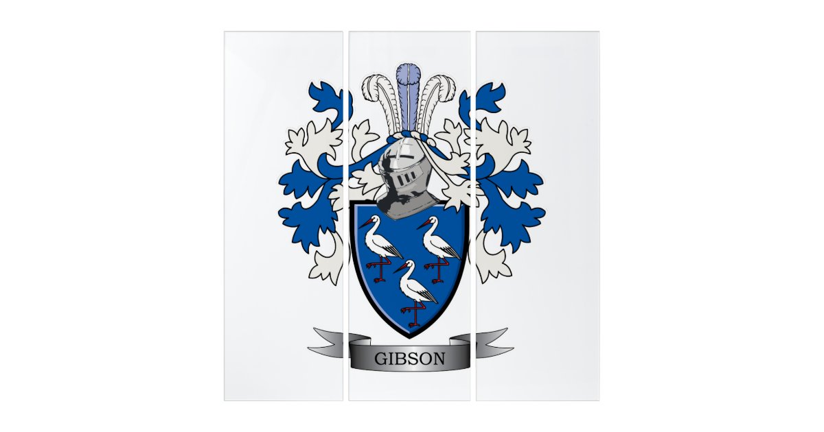 Gibson Family Crest Coat of Arms Triptych | Zazzle.com