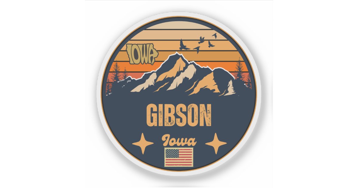 Gibson, Iowa Ia, United States Sticker | Zazzle