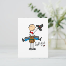 Giddy Up Cowboy Tshirts and gifts Postcard | Zazzle