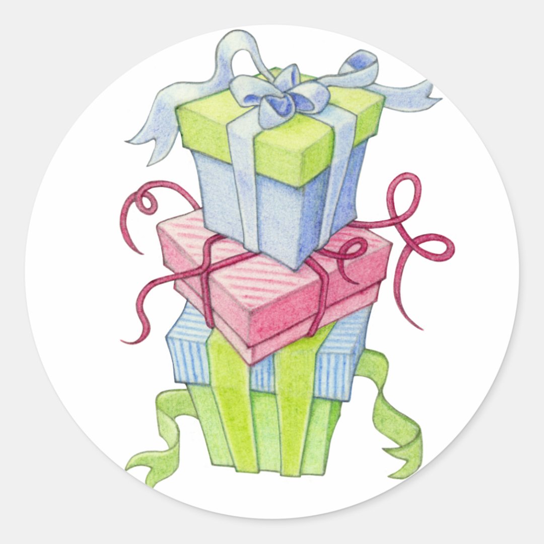 Gift Boxes Sticker | Zazzle