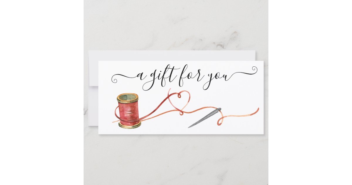 Gift Certificate Alterations Sewing Seamstress | Zazzle