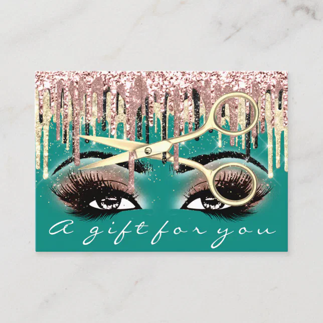 Gift Certificate Hairdresser Rose Mint Makeup | Zazzle