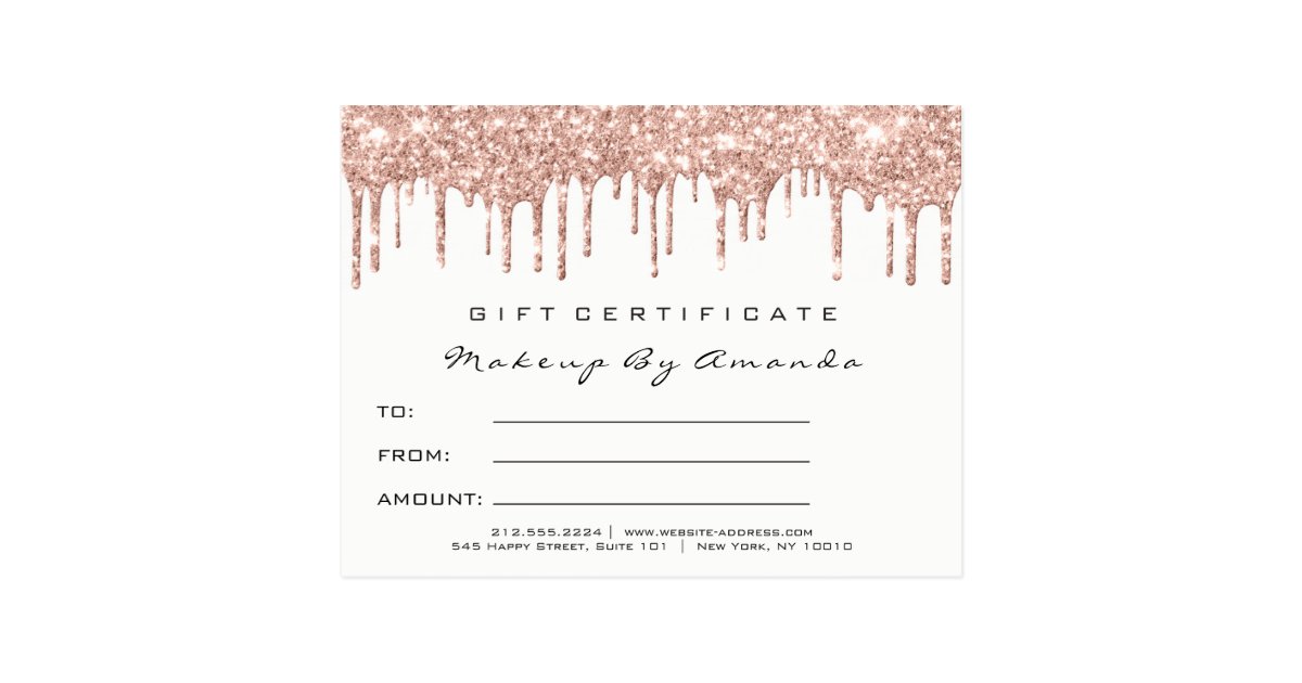 Gift Certificate Lashes Extension Makeup White Postcard | Zazzle.com
