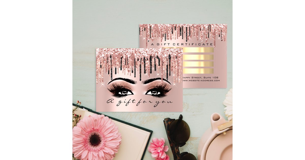 Gift Certificate Makeup Eyelash Hair Microblading | Zazzle