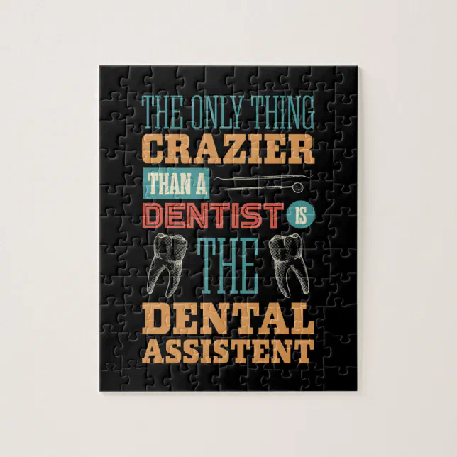 Gift dentist, dental assistant dental hygienist jigsaw puzzle | Zazzle