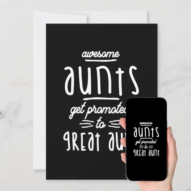 Gift for 1st Time Great Aunt - Great Aunts Invitation | Zazzle