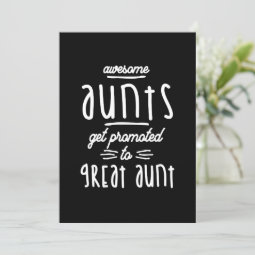 Gift for 1st Time Great Aunt - Great Aunts Invitation | Zazzle