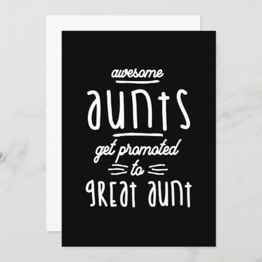 T For 1st Time Great Aunt Great Aunts Invitation Zazzle