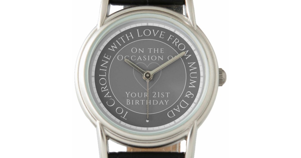 Gift for Daughter on her 21st Birthday Watch | Zazzle