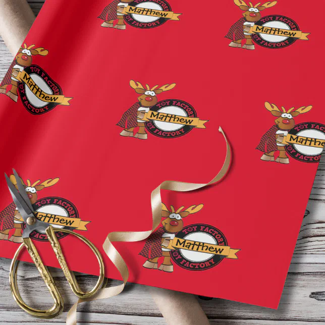 Gift from Santa Special Delivery Custom Name Wrapping Paper | Zazzle