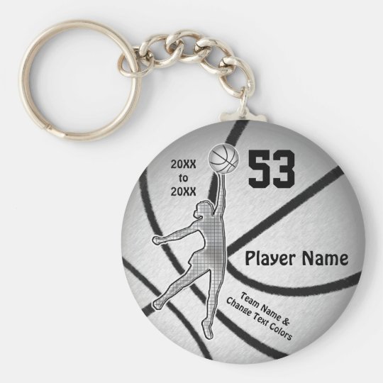 Gift Ideas for Girls Basketball Team, PERSONALIZED Keychain | Zazzle.com