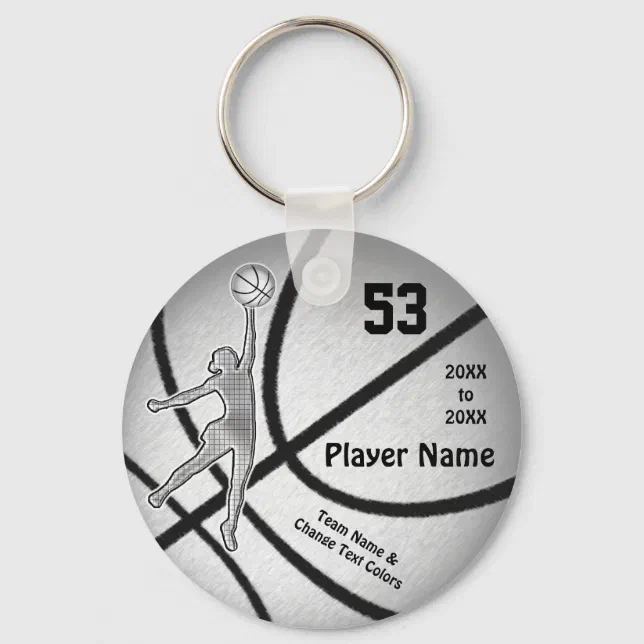 Gift Ideas for Girls Basketball Team, PERSONALIZED Keychain | Zazzle
