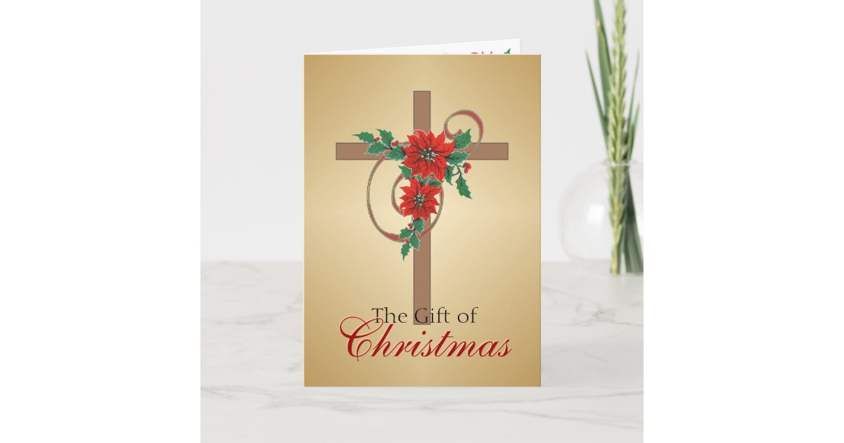 Gift of Christmas Cross Card | Zazzle