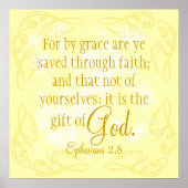 Gift of God bible verse Ephesians Poster | Zazzle
