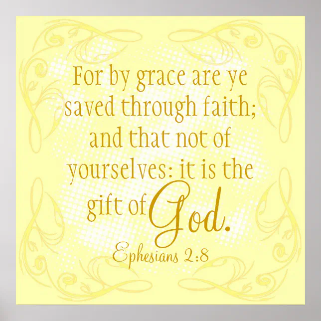 Gift of God bible verse Ephesians Poster | Zazzle