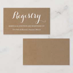 Gift Registry Enclosure Card | Zazzle