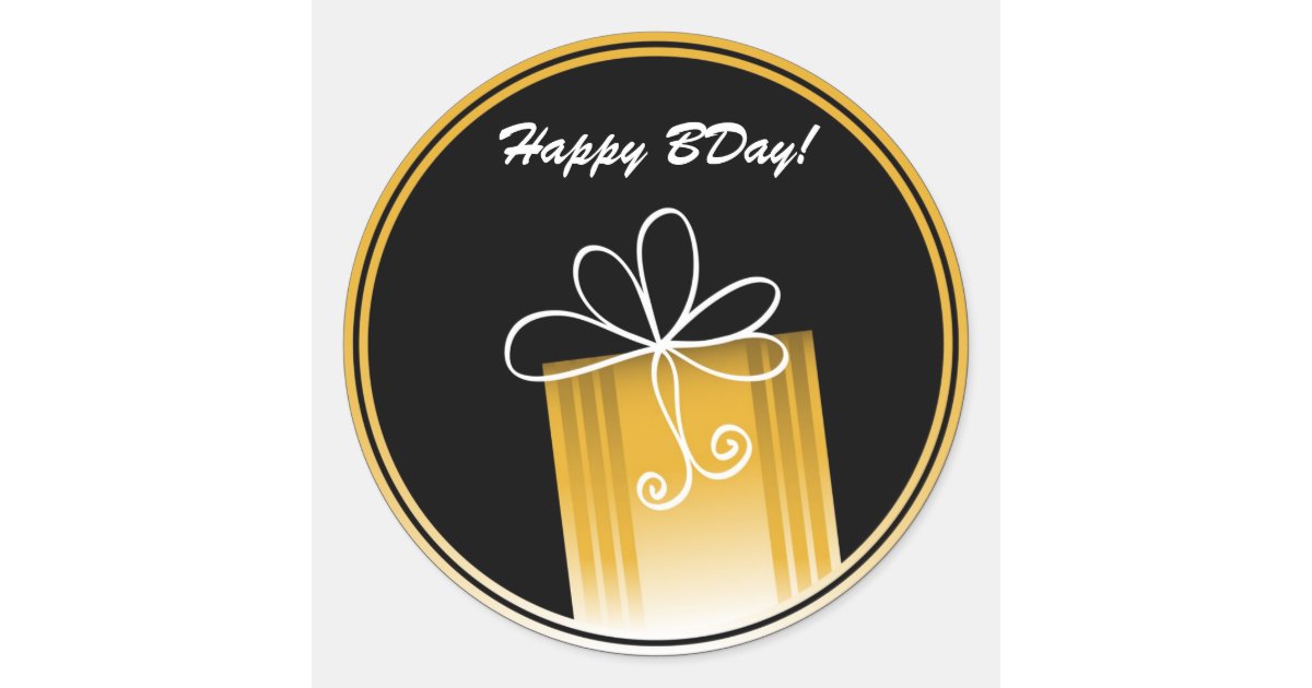 Gift Tag Happy Birthday Sticker | Zazzle