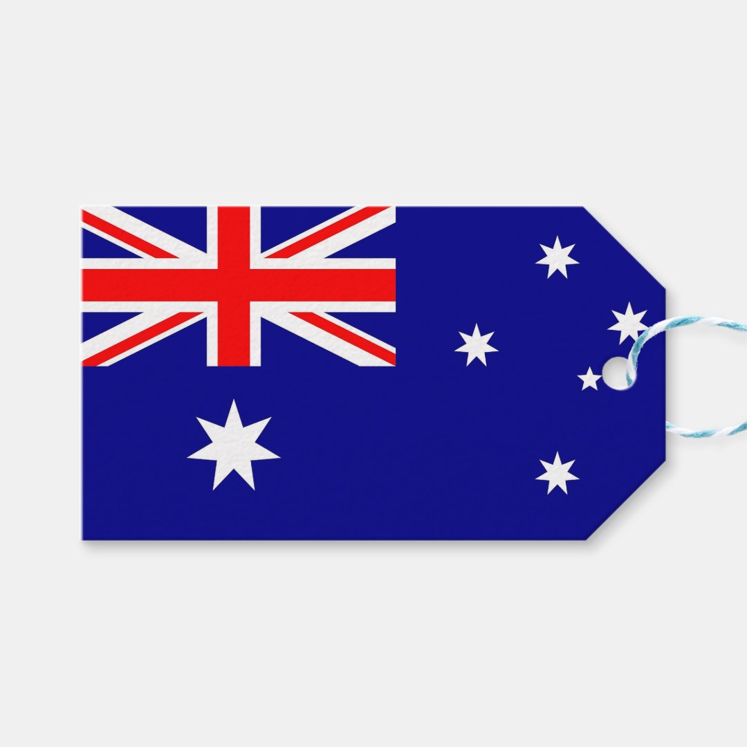 Gift Tag with Flag of Australia | Zazzle