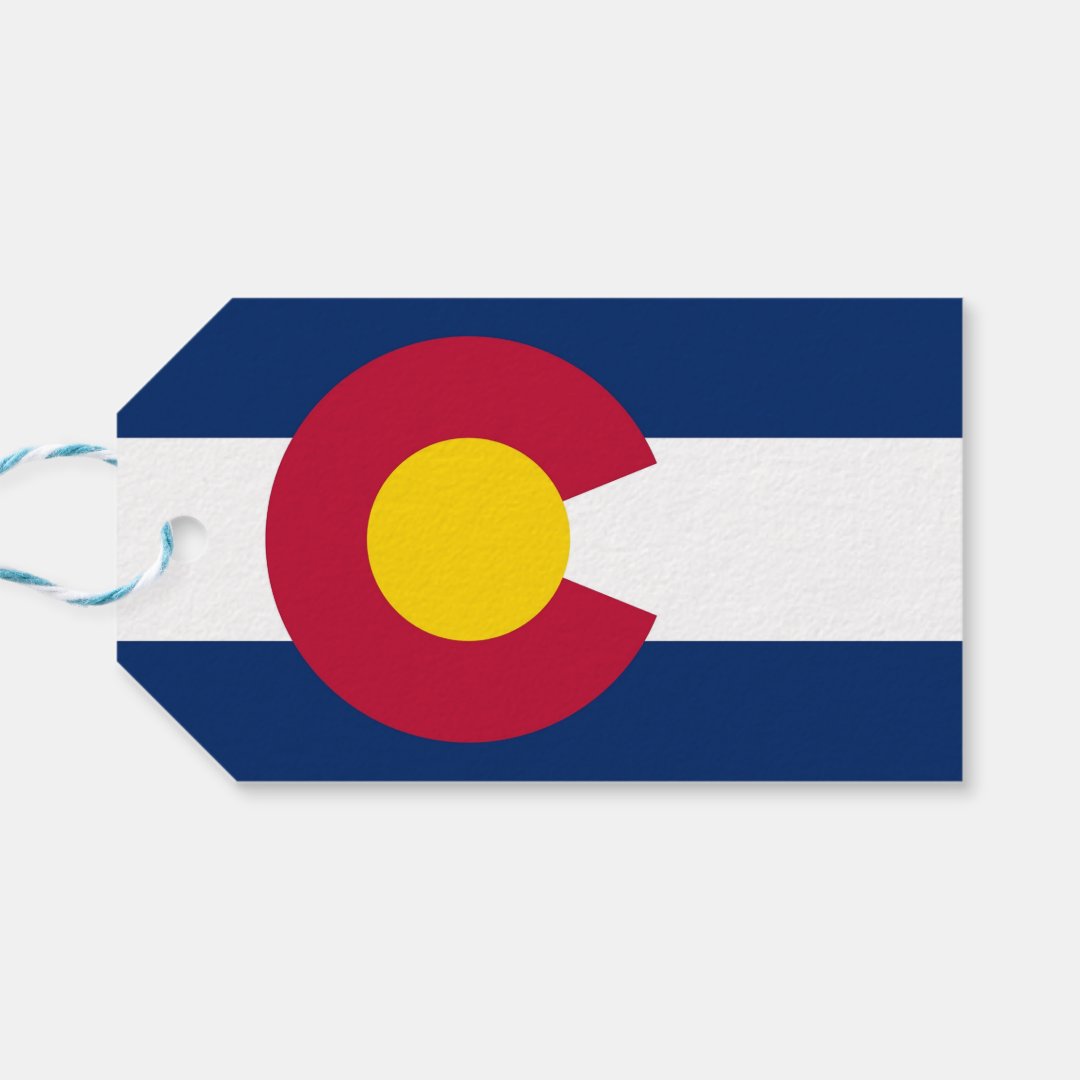 Gift Tag with Flag of Colorado, USA | Zazzle