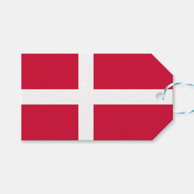 Gift Tag with Flag of Denmark | Zazzle