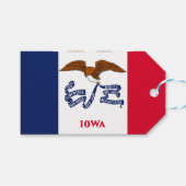 Gift Tag with Flag of Iowa State, USA | Zazzle